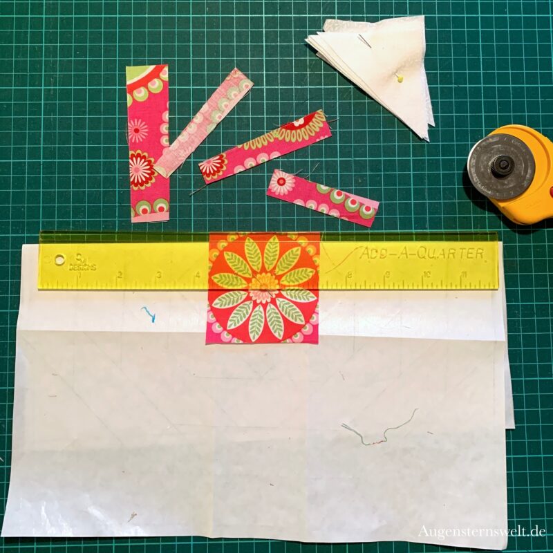 Quilt to Bee #2-21 ‚Pineapple Block‘ mit FPP genäht – Augensterns Welt